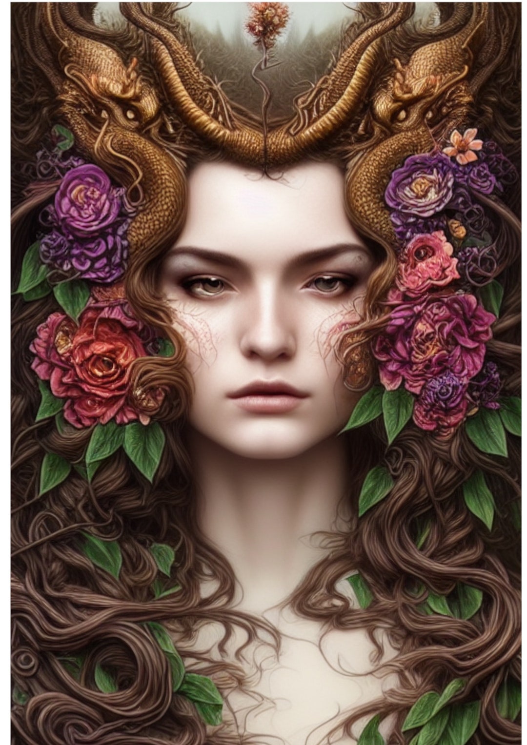 Rice Paper for Decoupage, Gothic Dragon Queen, Mulberry Tissue ...