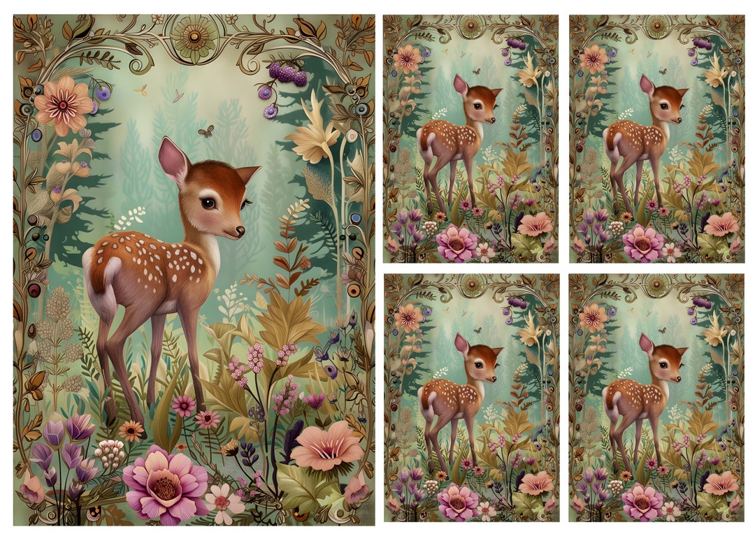 Rice Paper for Decoupage, Deer, Card Making, Scrapbooking, Furniture ...