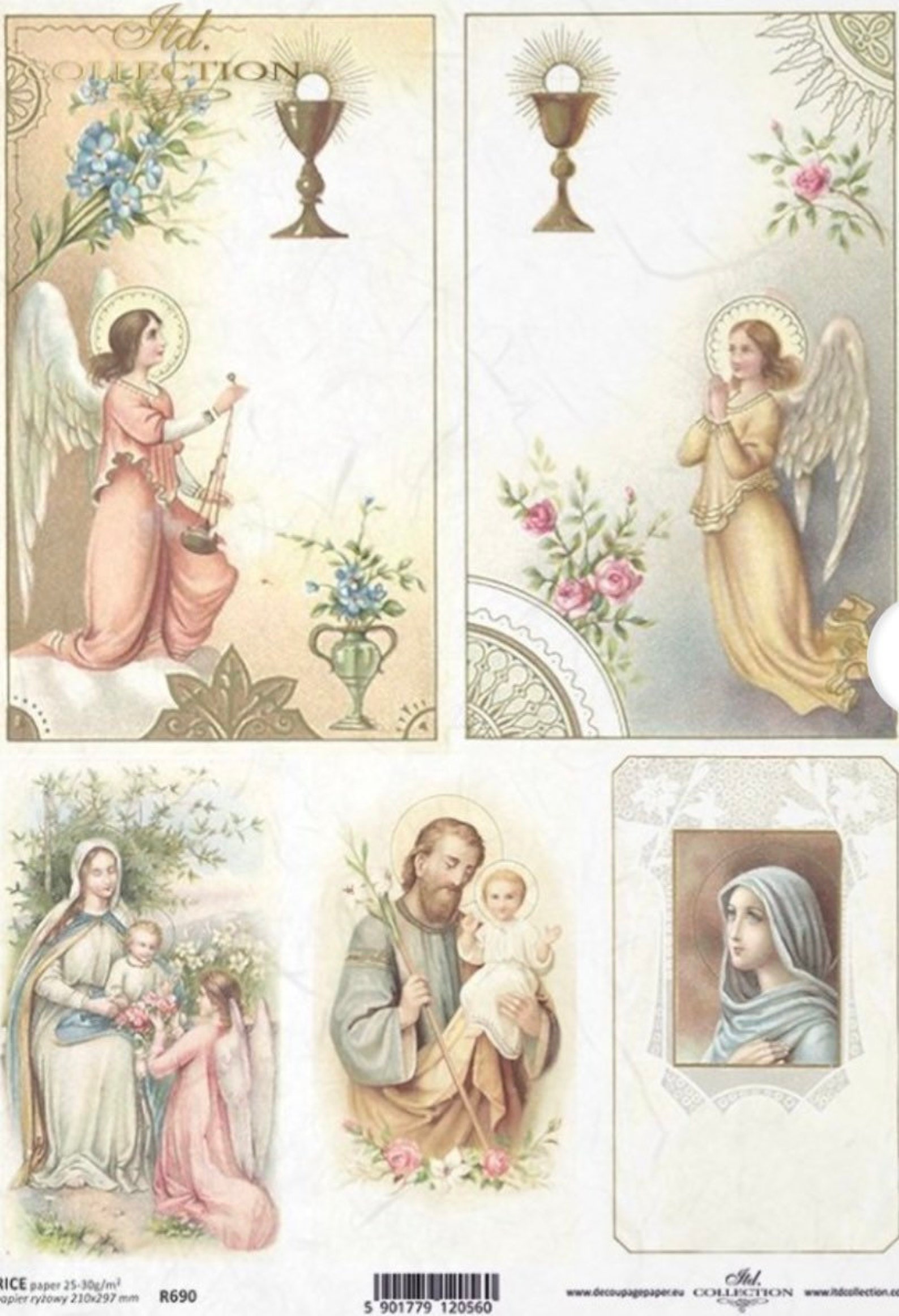 Christian Angel Rice Paper: Decoupage, Scrapbook, Collage (A4 Sheet) - Etsy