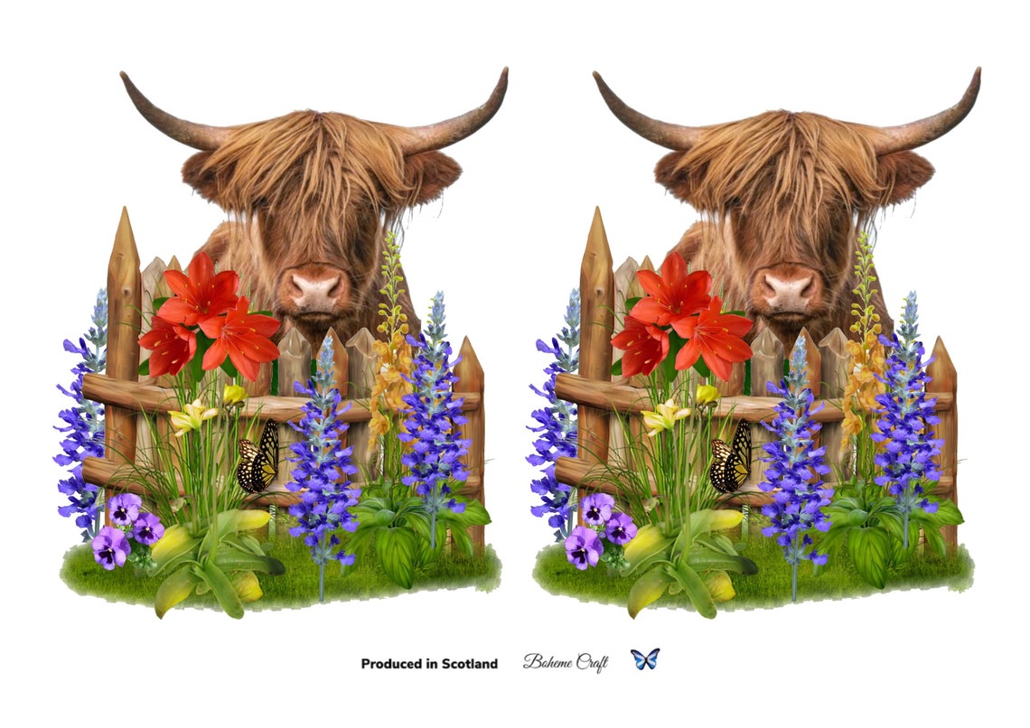 Rice Paper for Decoupage Scottish Highland Cow Mulberry - Etsy