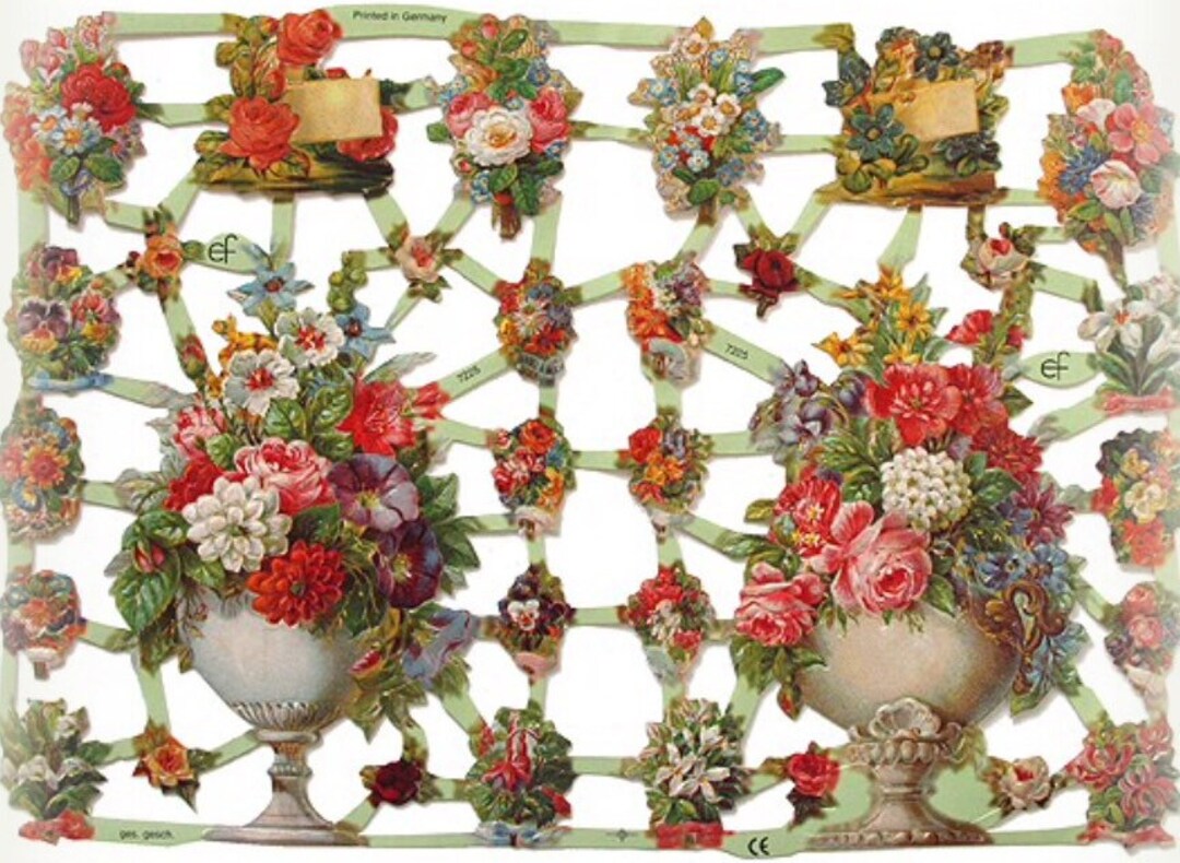 Paper Die Cut Flower Scraps for Decoupage, Card Making, Decorative ...