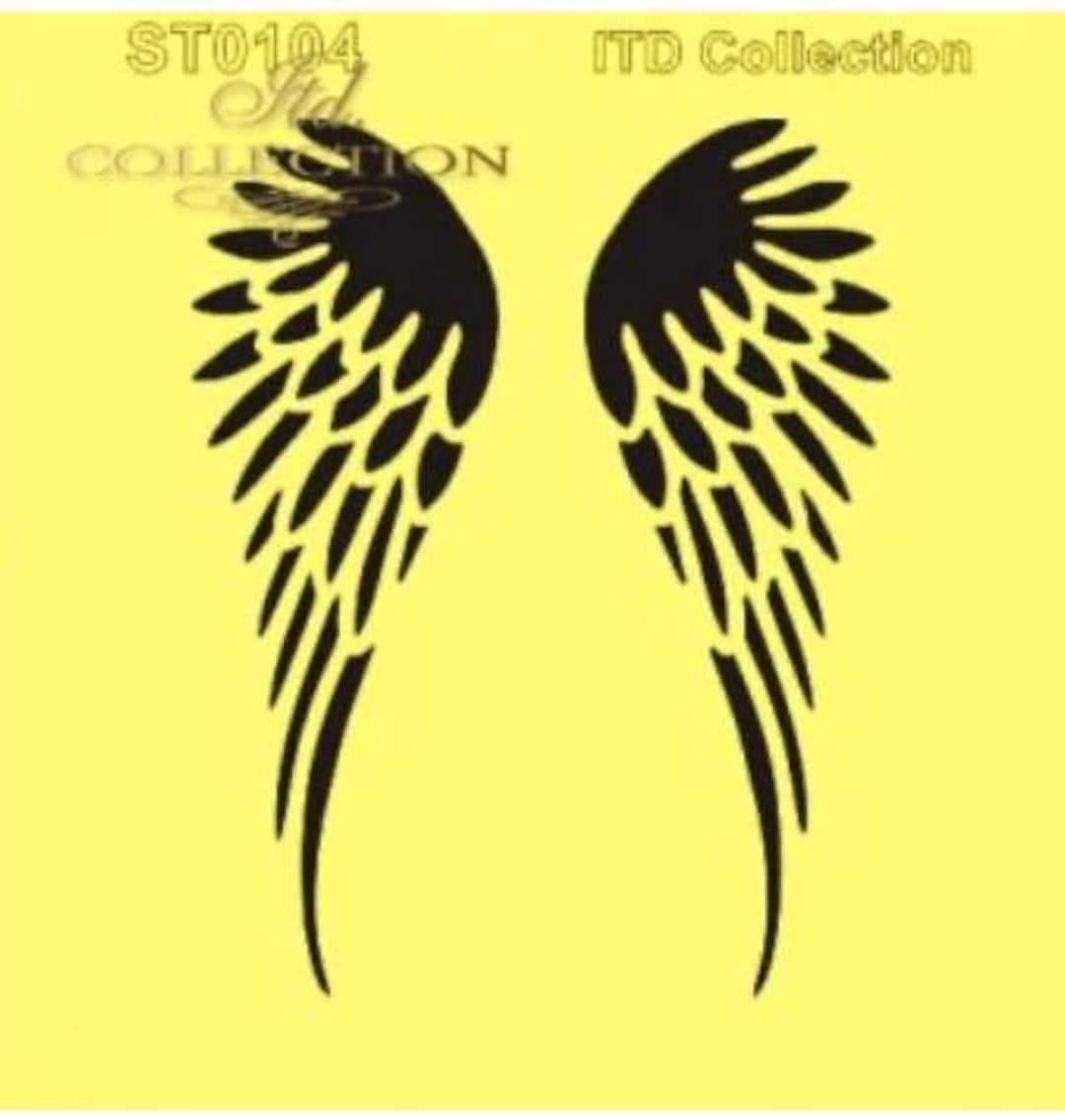 Angel Wing Stencil for Painting, Wall Decor, Card Making, Decorative ...