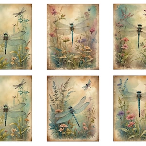 Dragonfly Rice Paper for Decoupage, Card Making, Scrapbooking, Journals ...