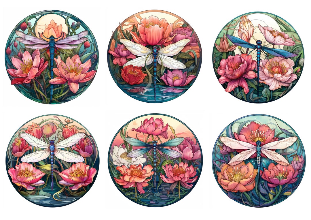 Dragonfly Rice Paper for Decoupage, Art Nouveau Collage Sheet, A5/A5 - Etsy