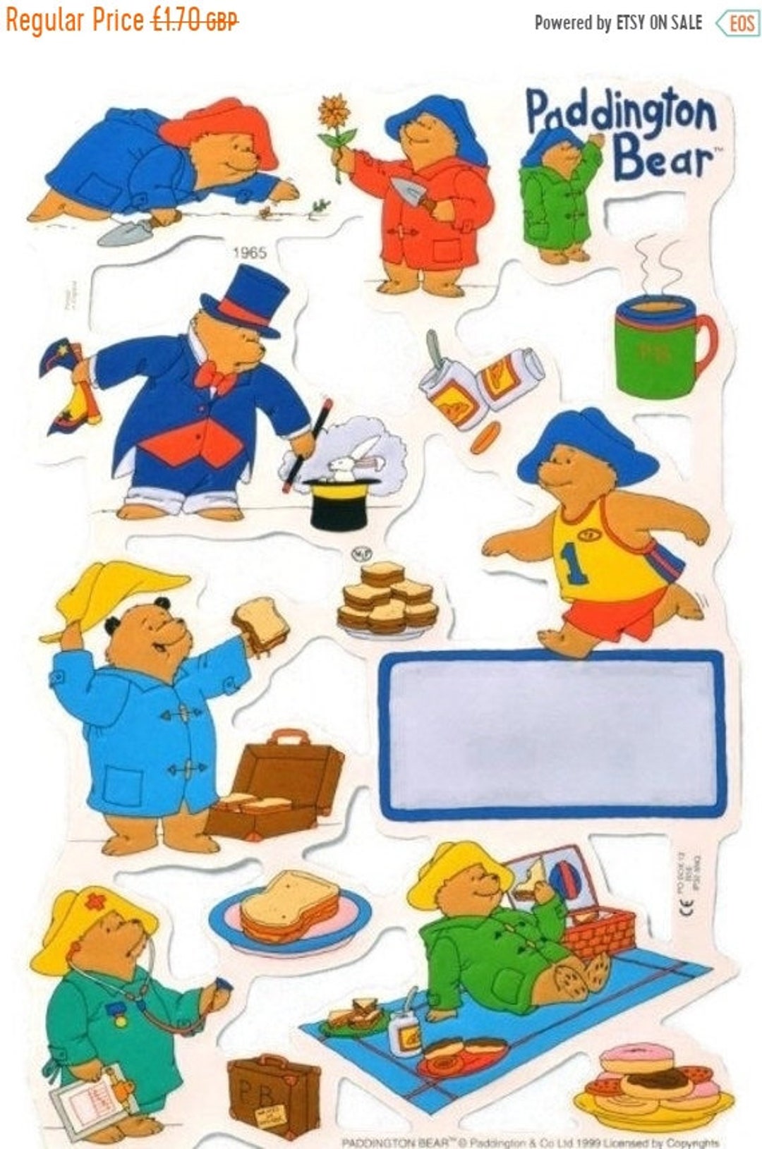 Paddington Bear Paper Die Cut Scraps: Mamelok Vintage Craft Sheet - Etsy