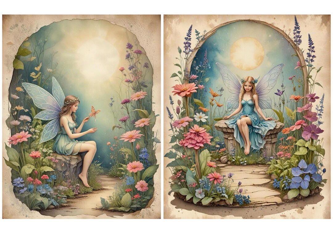 Vintage Fairy Rice Paper for Decoupage, Card Making, Scrapbooking ...