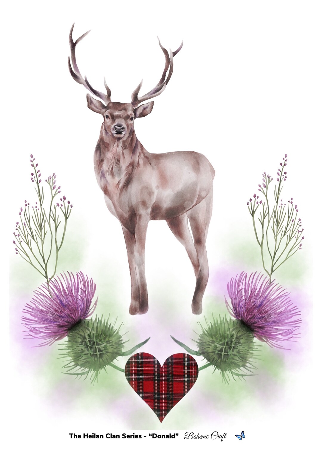 Stag Rice Paper for Decoupage: Scottish Theme, Scrapbooking - Etsy