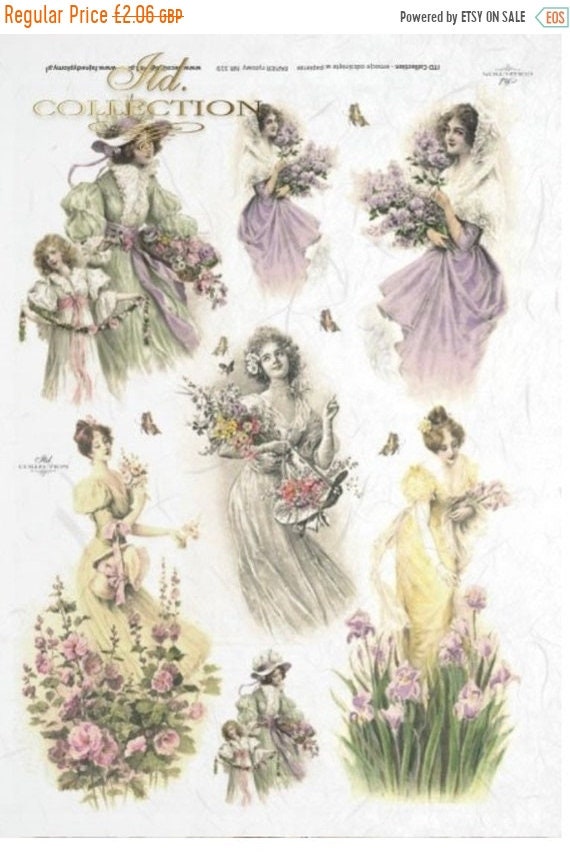 Rice Paper for Decoupage Victorian Scene Decorative Paper - Etsy