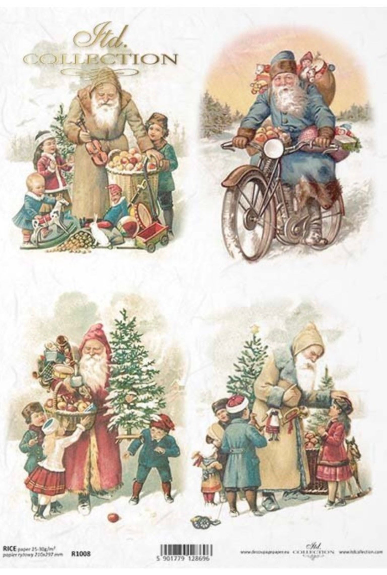 Rice Paper for Decoupage Santa Vintage Christmas - Etsy