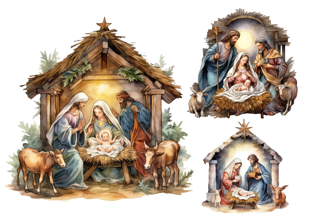 Nativity Rice Paper for Decoupage: Christian Christmas Collage - Etsy