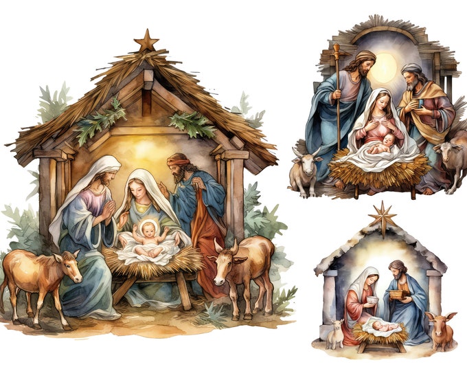 Decoupage Napkins, Nativity Cocktail Napkins, 3 Individual Paper ...