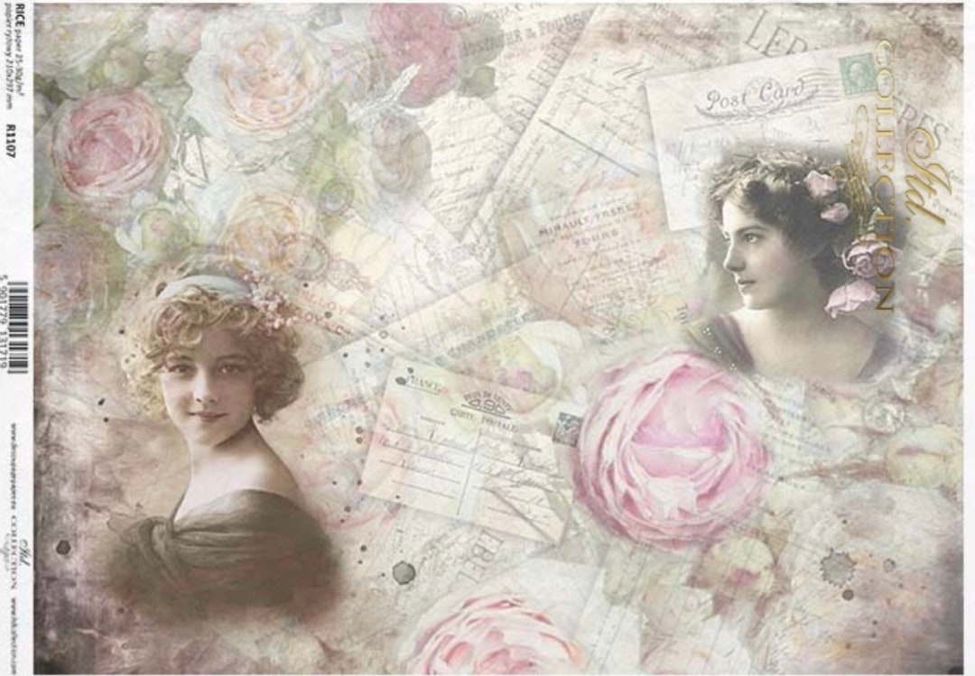 Vintage Romance Rice Paper: A4 Decoupage Paper Sheet (R1107) - Etsy