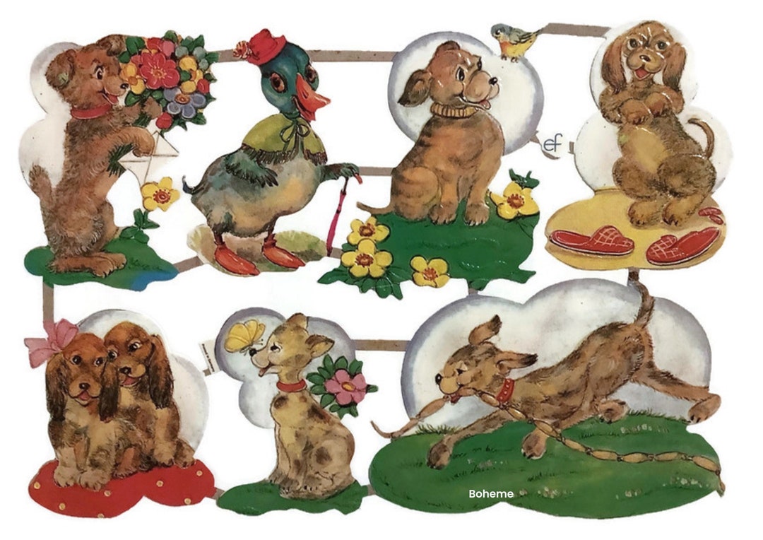 Paper Relief Scraps, German, Lithograph, Vintage Victorian Style ...