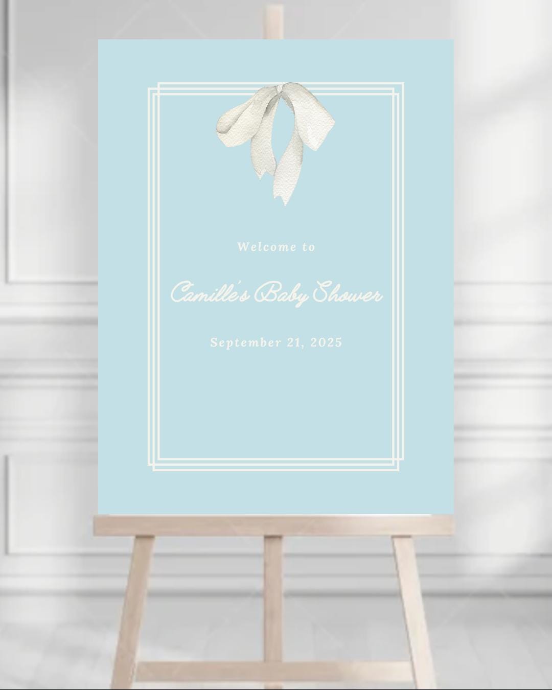 Tiffany Blue Baby Shower Welcome Poster | 18x24 Printable Canva ...