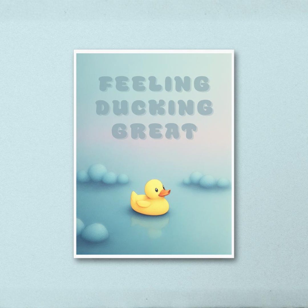 Printable Rubber Duck Poster, Funny Wall Art Poster (US Letter, PDF) - Etsy