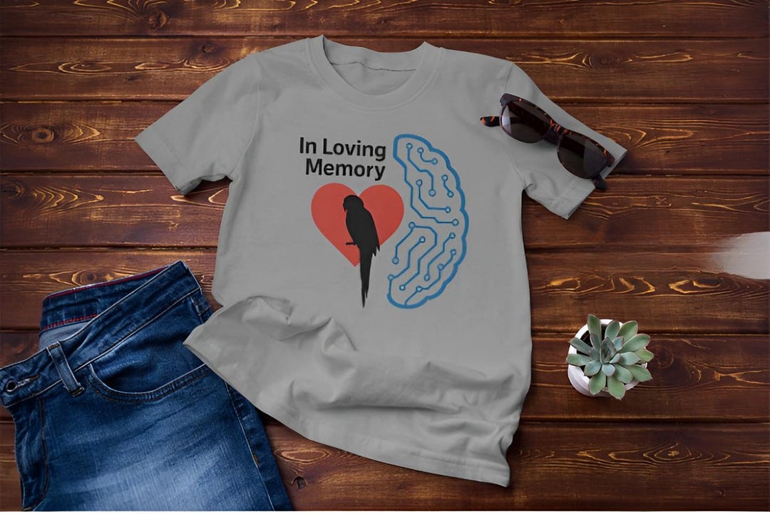 Bird Memorial Shirt, Parrot Tribute Tee, Pet Loss Remembrance T-shirt ...