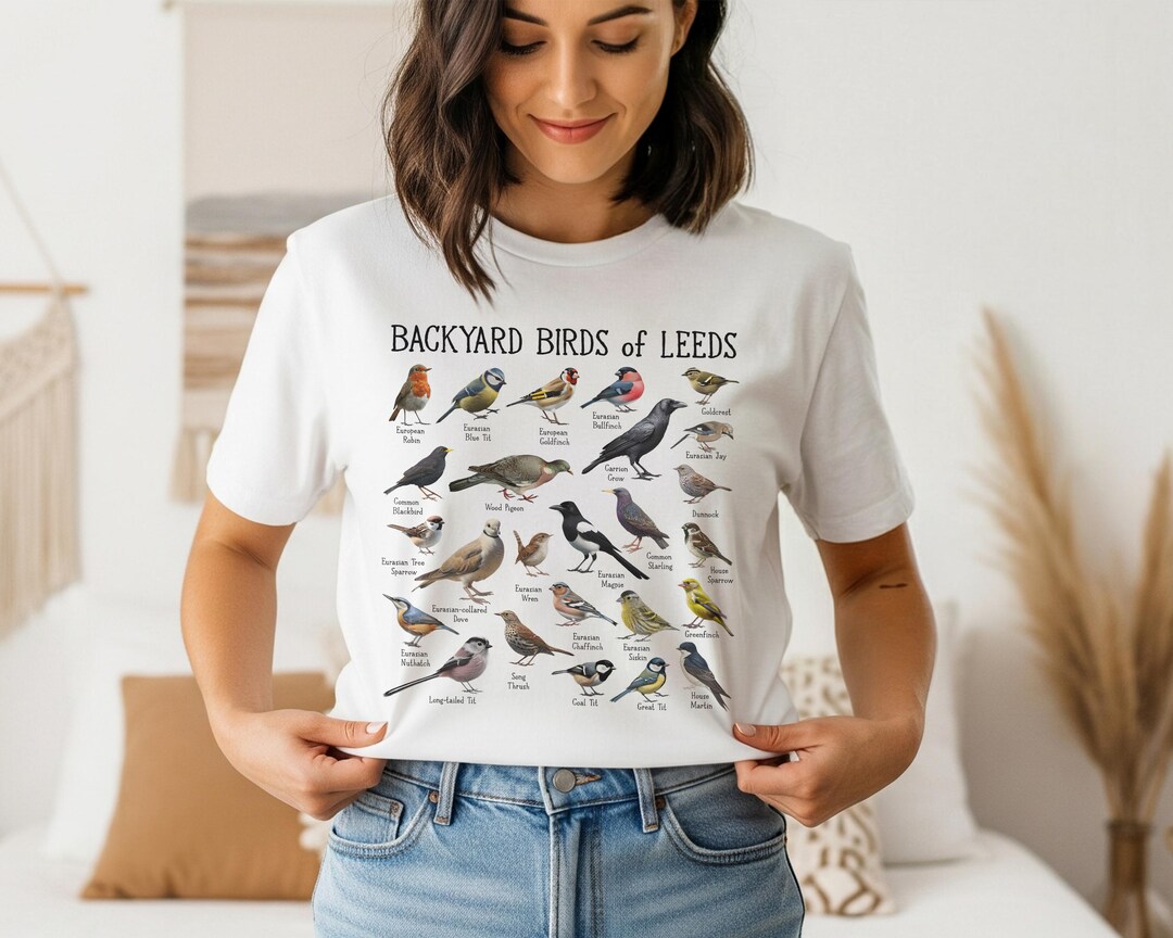 Backyard Birds of Leeds Shirt, Birdwatching Graphic Tee, Nature Lover ...