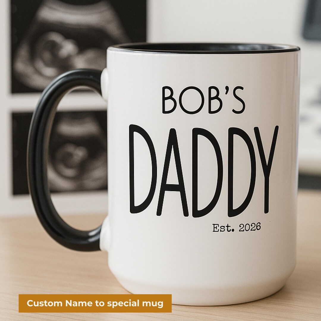 Personalized New Parents Mug, First Time Mom and Dad Coffee Cup ...