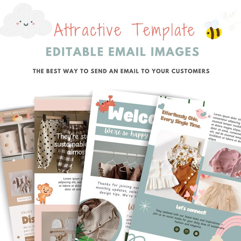 Minikid Email Marketing Templates – Editable Canva Newsletter Banners ...