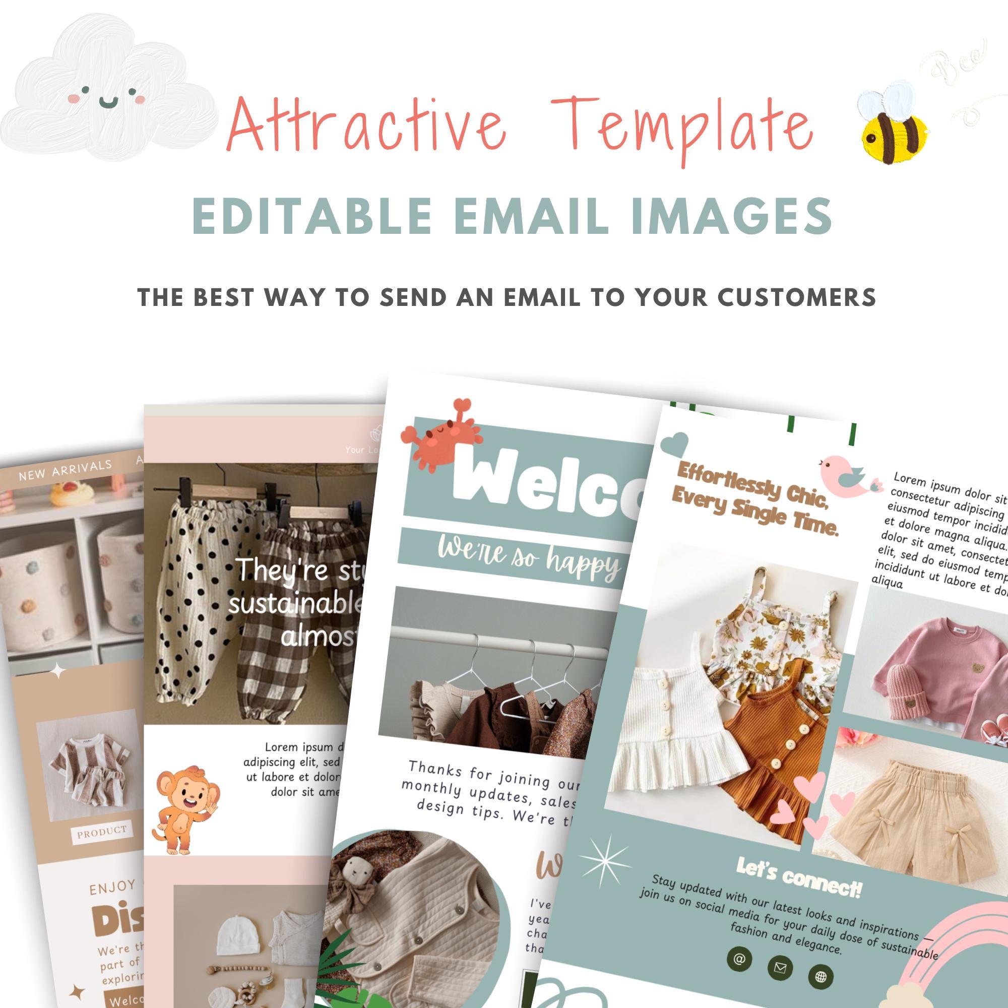 Minikid Email Marketing Templates – Editable Canva Newsletter Banners ...