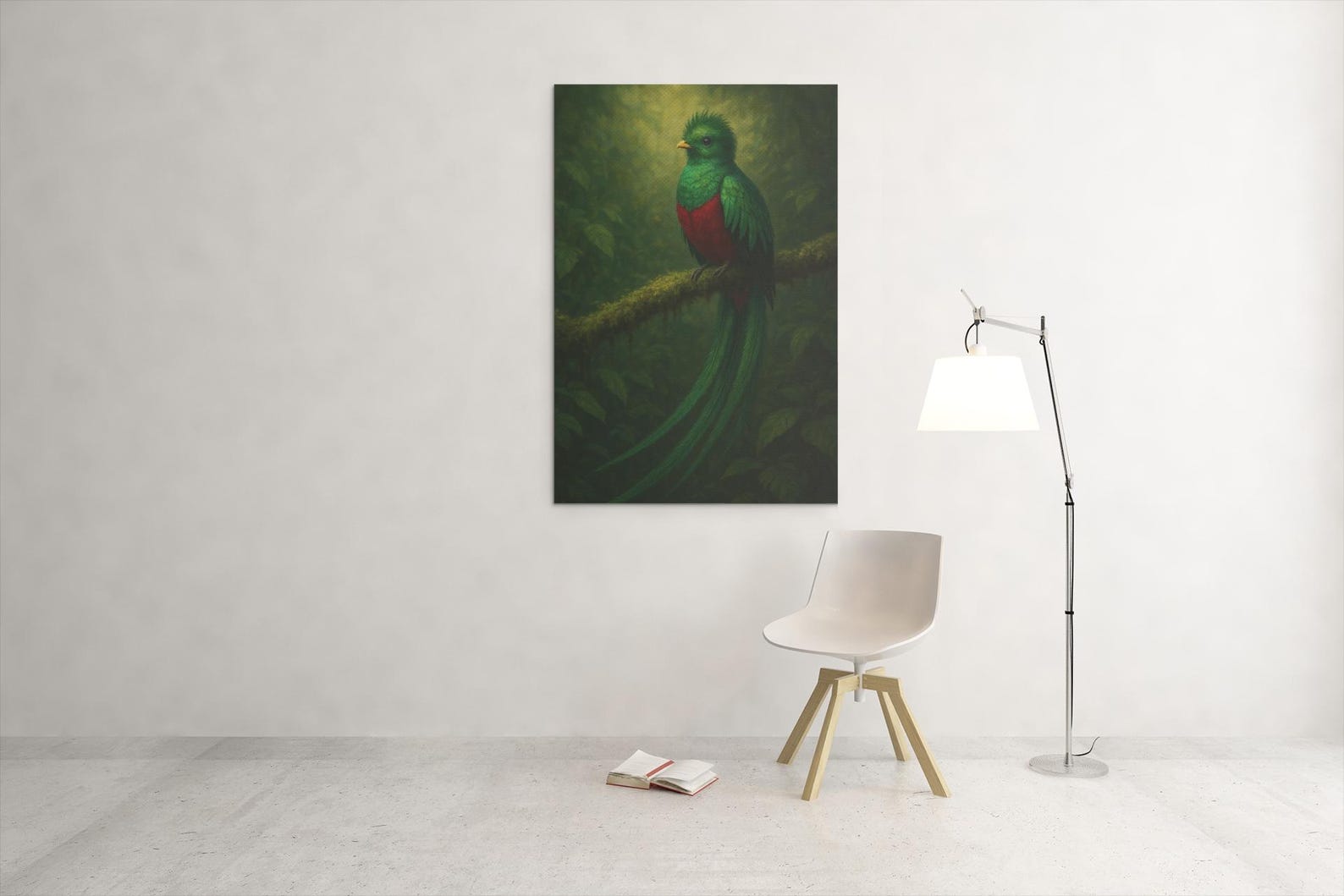 Resplendent Quetzal Wall Art , Tropical Exotic Bird Canvas Print ...