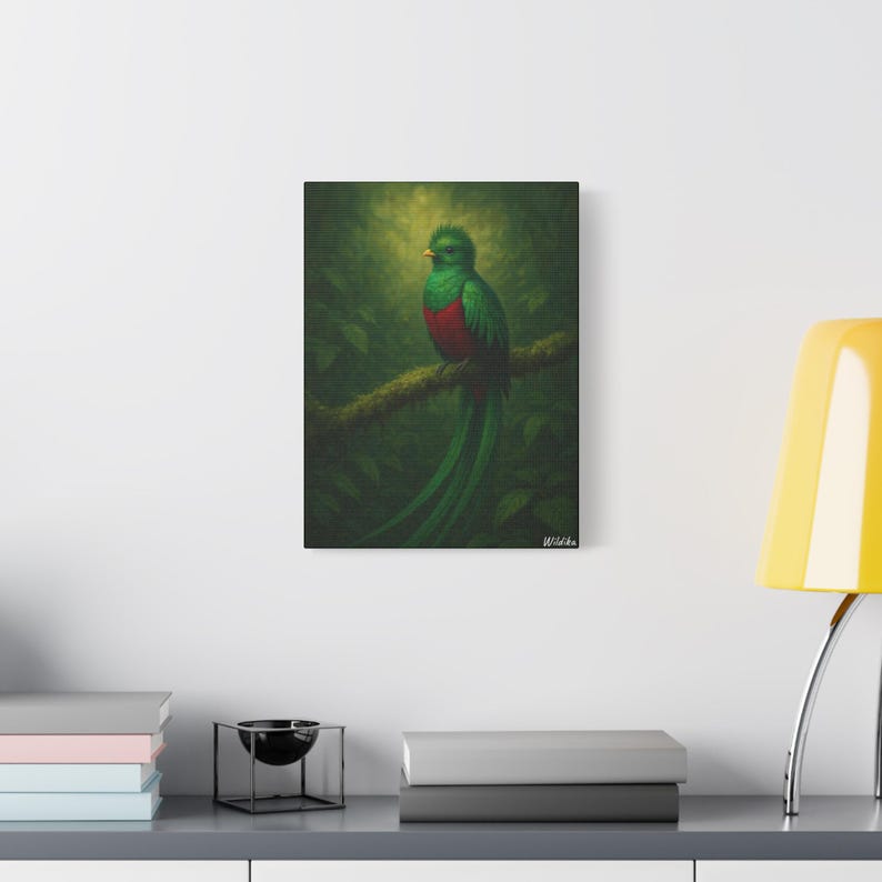 Resplendent Quetzal Wall Art , Tropical Exotic Bird Canvas Print ...