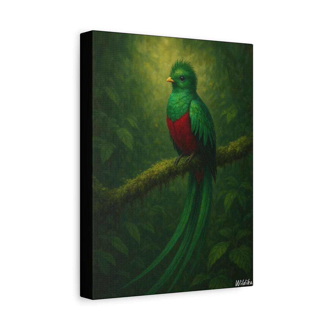 Resplendent Quetzal Wall Art , Tropical Exotic Bird Canvas Print ...