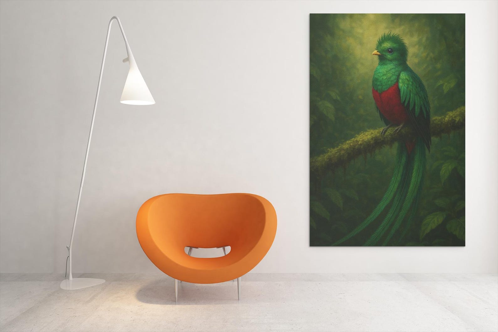 Resplendent Quetzal Wall Art , Tropical Exotic Bird Canvas Print ...