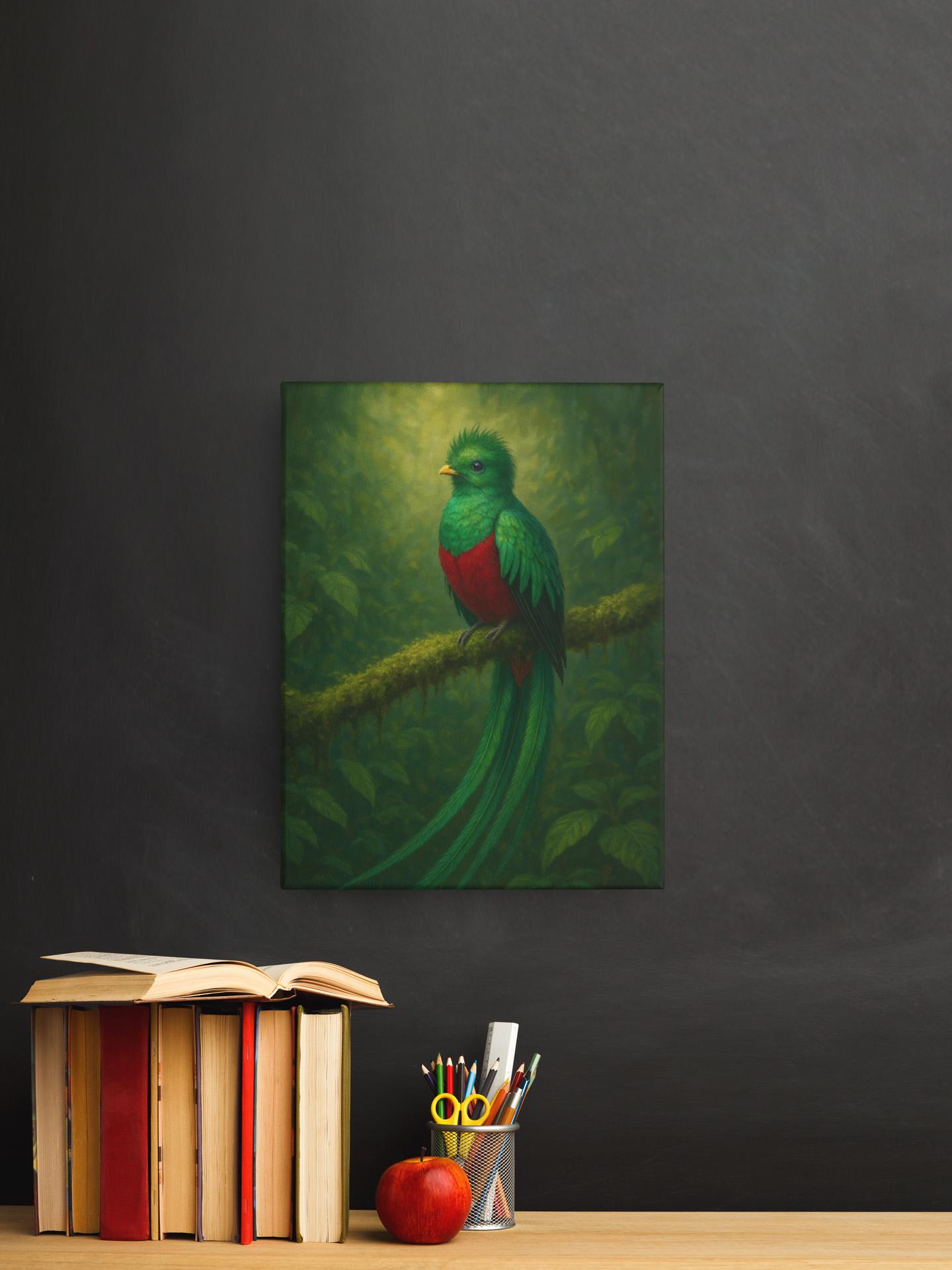 Resplendent Quetzal Wall Art , Tropical Exotic Bird Canvas Print ...