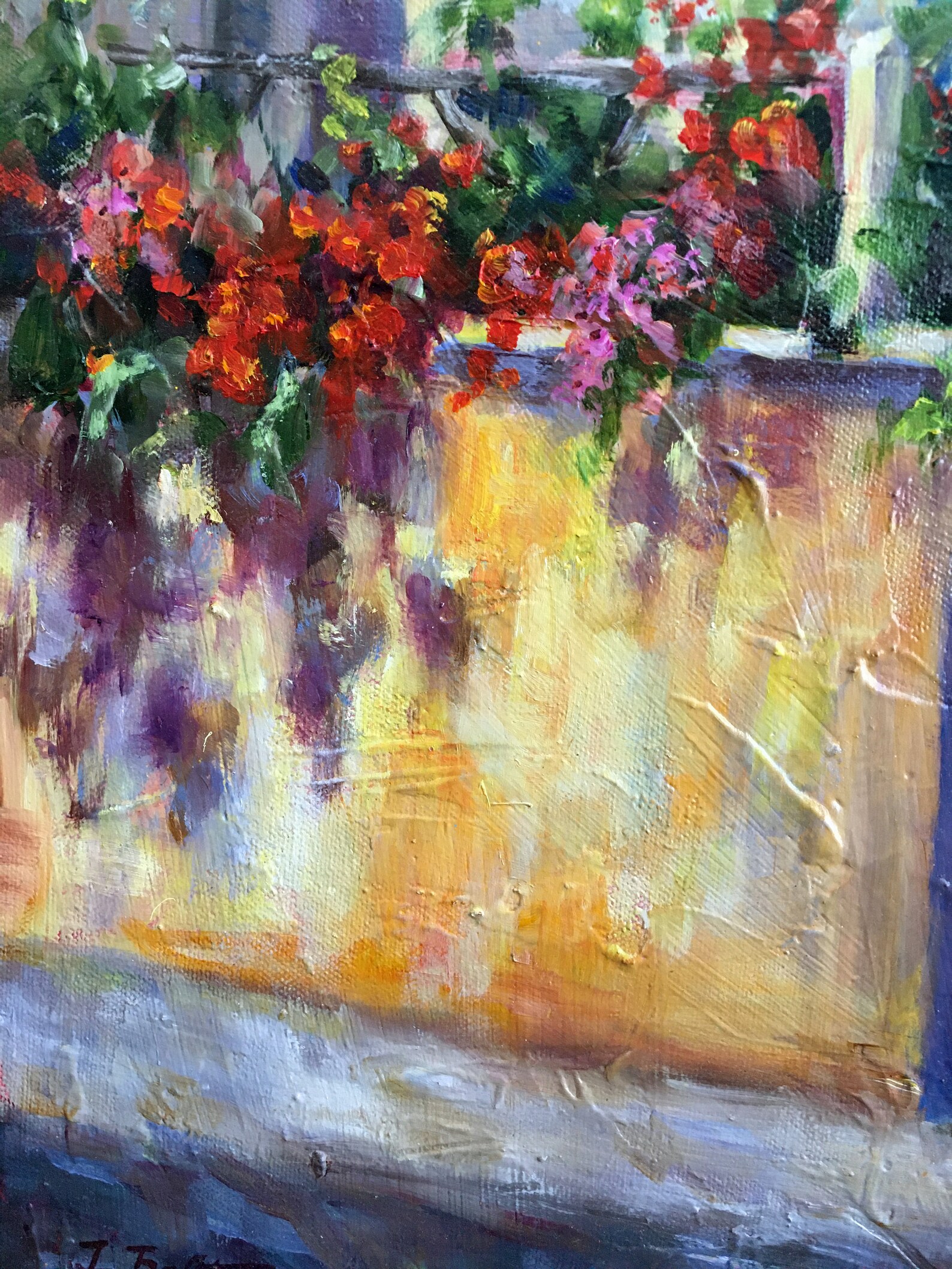 Spanish Village in Spain Landscape Modern Portrait Painting | Etsy