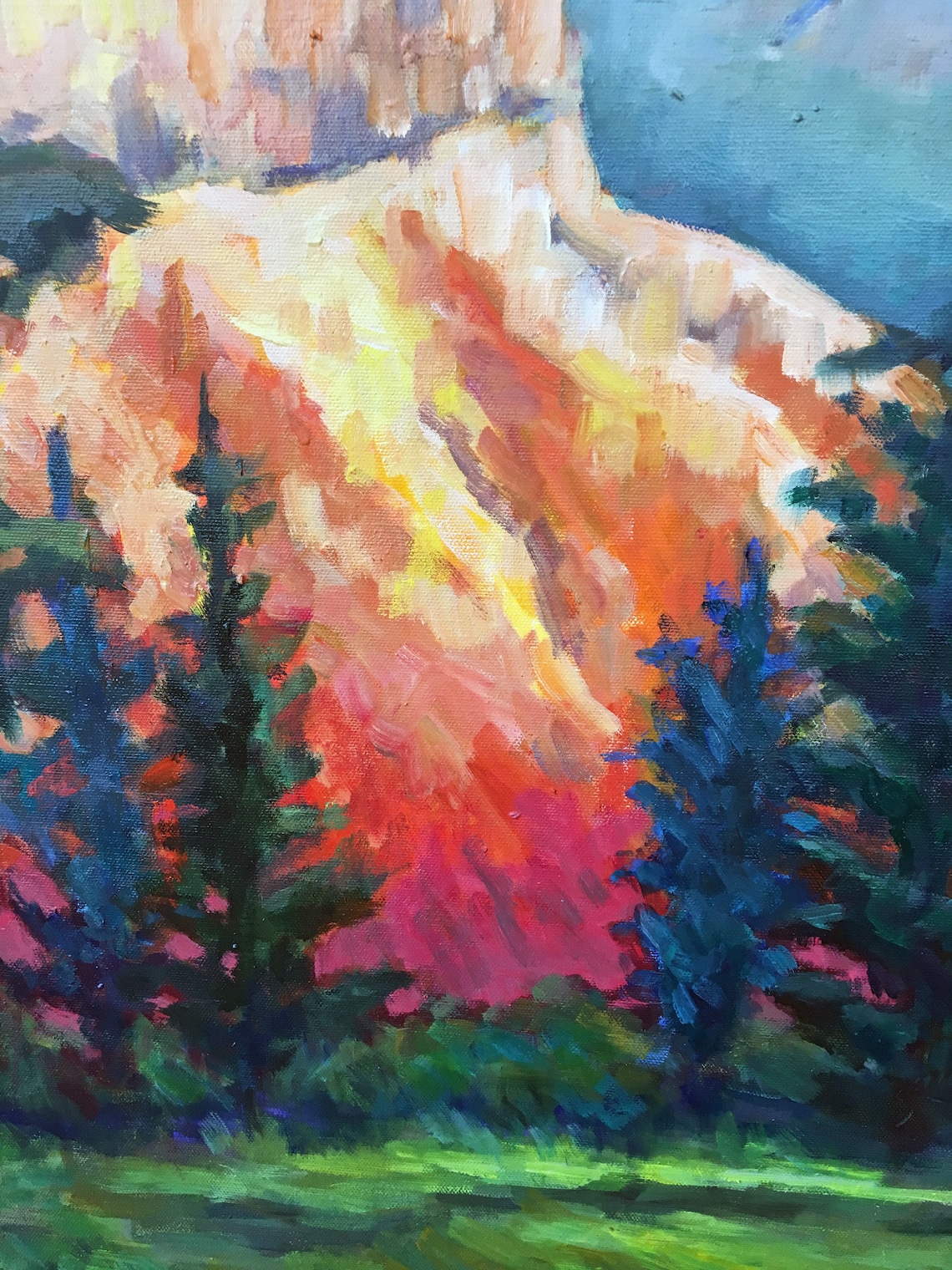 Utah Landscape, Bryce Canyon Utah Original Oil Painting, Large Painting ...