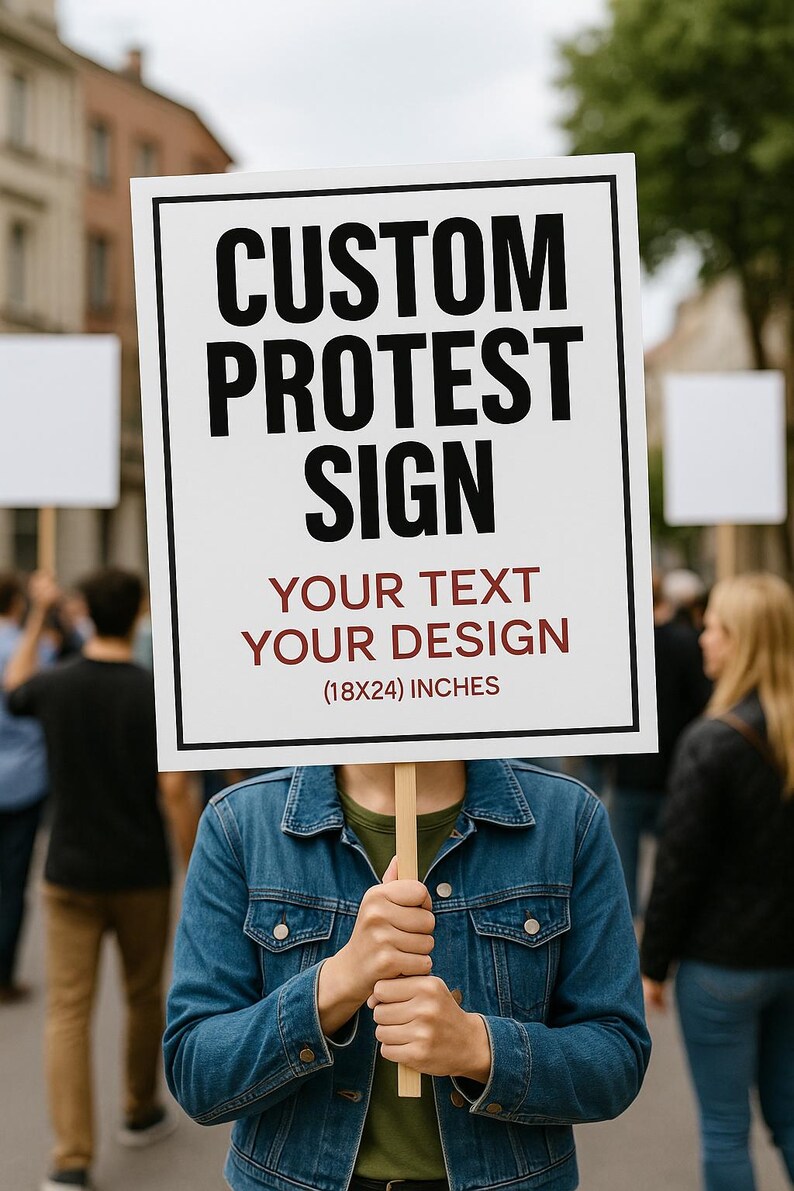 Custom Protest Sign, Personalized Activist Sign, Political March Poster ...