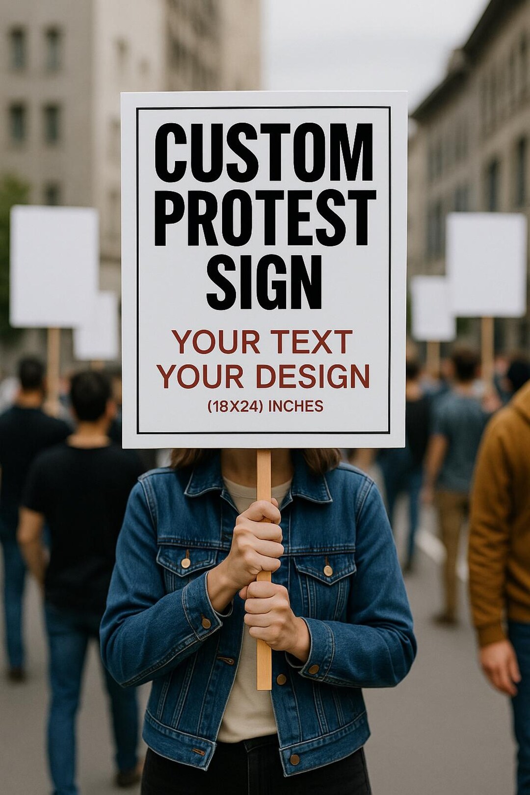 Custom Protest Sign, Personalized Activist Sign, Political March Poster ...