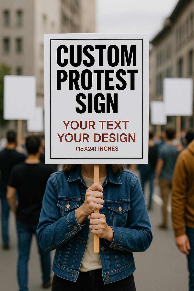 Custom Protest Sign, Personalized Activist Sign, Political March Poster ...