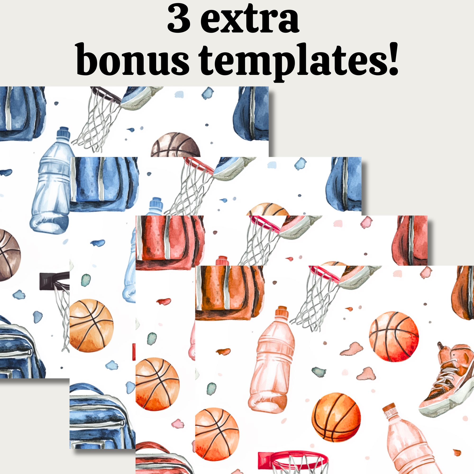 Basketball Seamless Pattern Boy Print POD Blanket Design Idea Girl ...