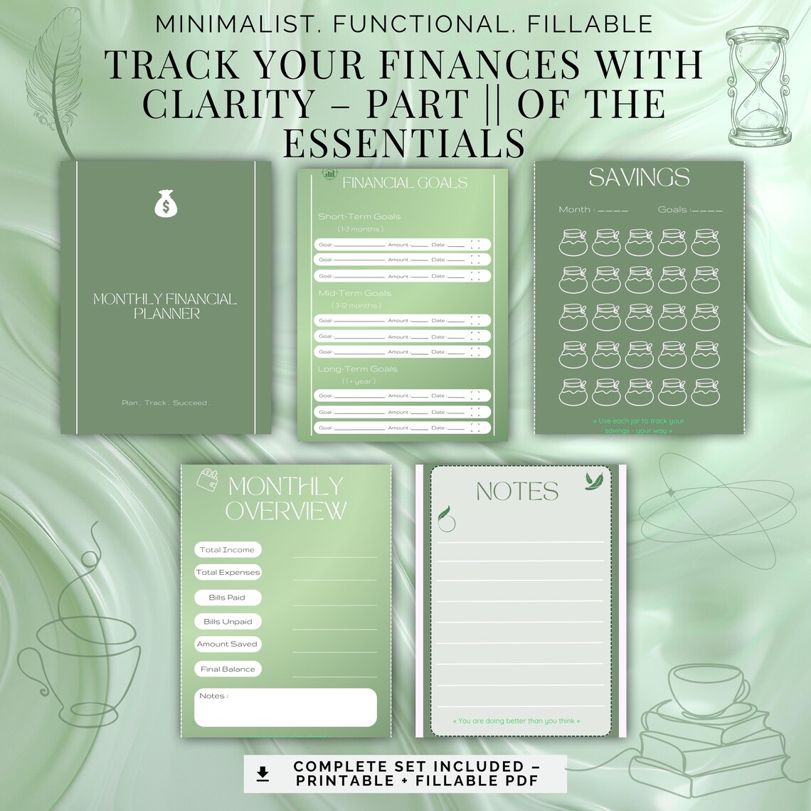 Digital Planner | Budget Planner | Monthly Planner | Printable Planner ...