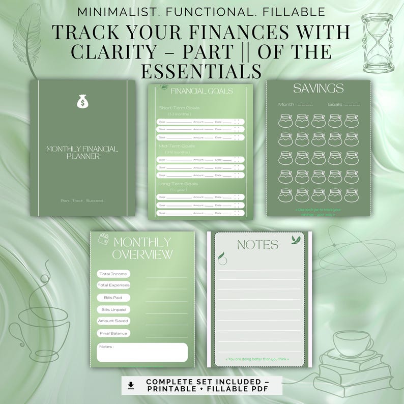 Digital Planner | Budget Planner | Monthly Planner | Printable Planner ...