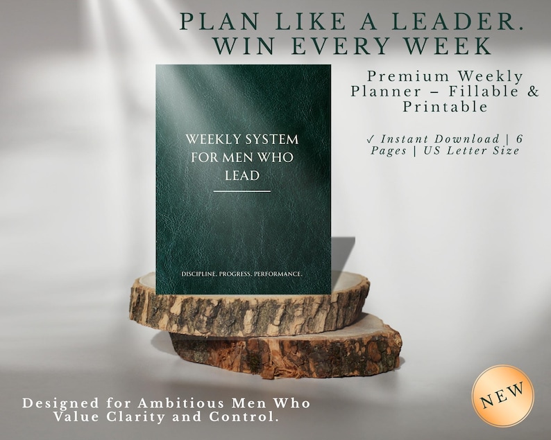 Weekly Planner for Men – Minimalist Productivity System | Track Habits ...