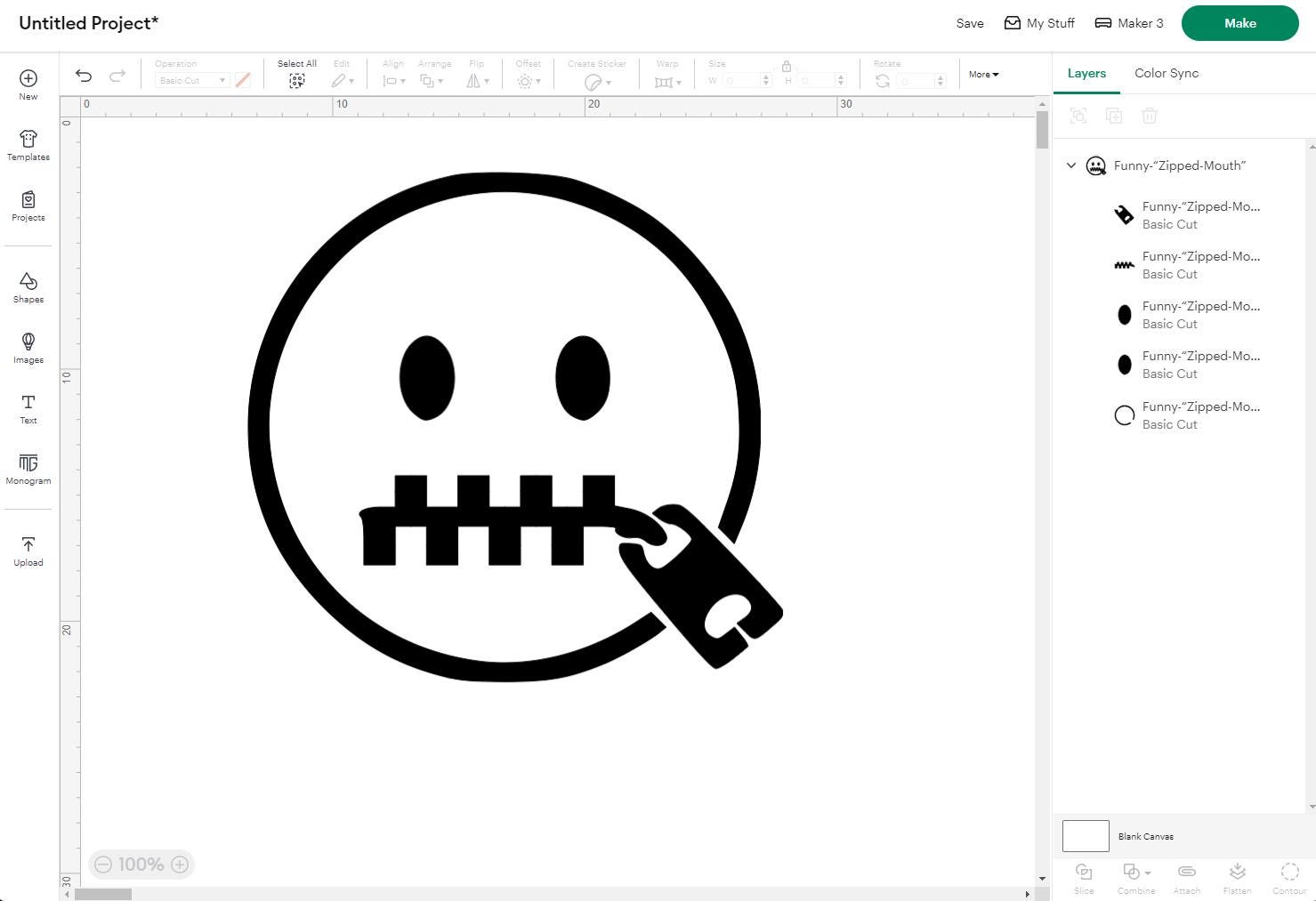 Zipper Face Emoji Svg Png Jpg – Funny Zip Mouth Clipart, Silhouette Cut ...