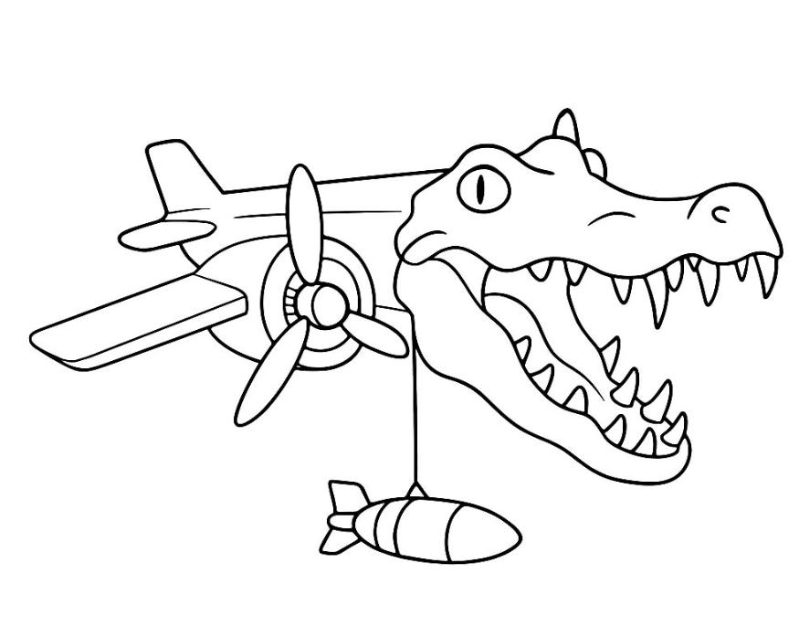 Bombardino Crocodilo Crocodile Plane With Bomb SVG | Ai, Svg, Png, Eps ...