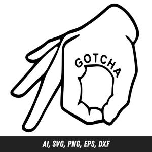 Gotcha Hand Meme SVG | Classic Circle Game Clipart | Ai, Svg, Png, Eps ...