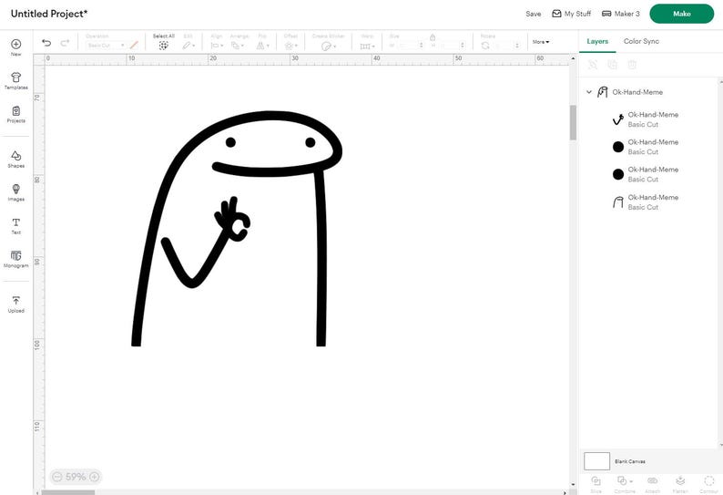 Ok Hand Meme Svg Png Dxf Ai Eps – Funny Minimalist Stick Figure Line ...