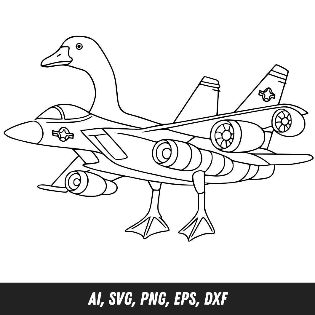 Duck Fighter Jet Meme Clipart: Weirdcore Design (digital Download) - Etsy
