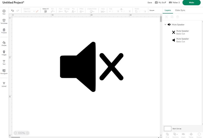 Mute Speaker Icon – Minimalist Clipart, Cricut, Sublimation (digital ...