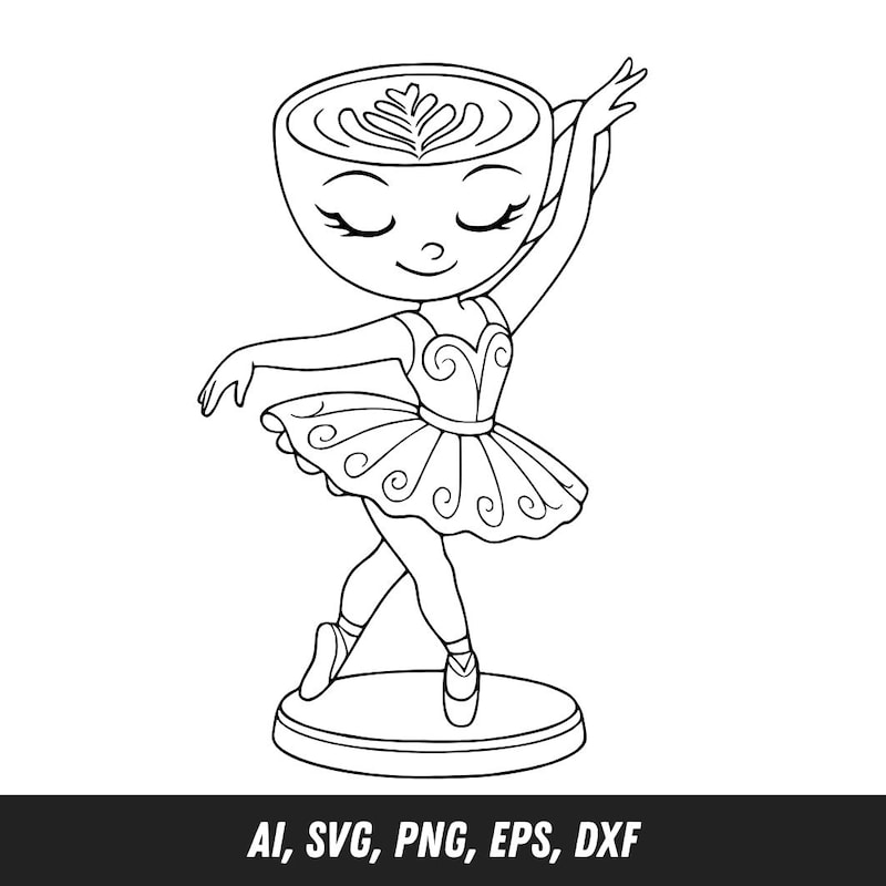 Ballerina Cappuccino Png - Etsy