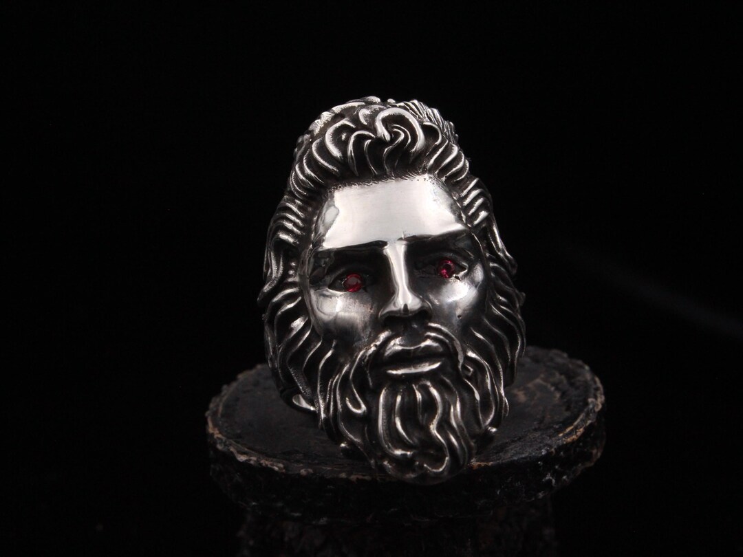 Zeus Head Ring – Bold Handmade Greek God Jewelry for Men - Etsy