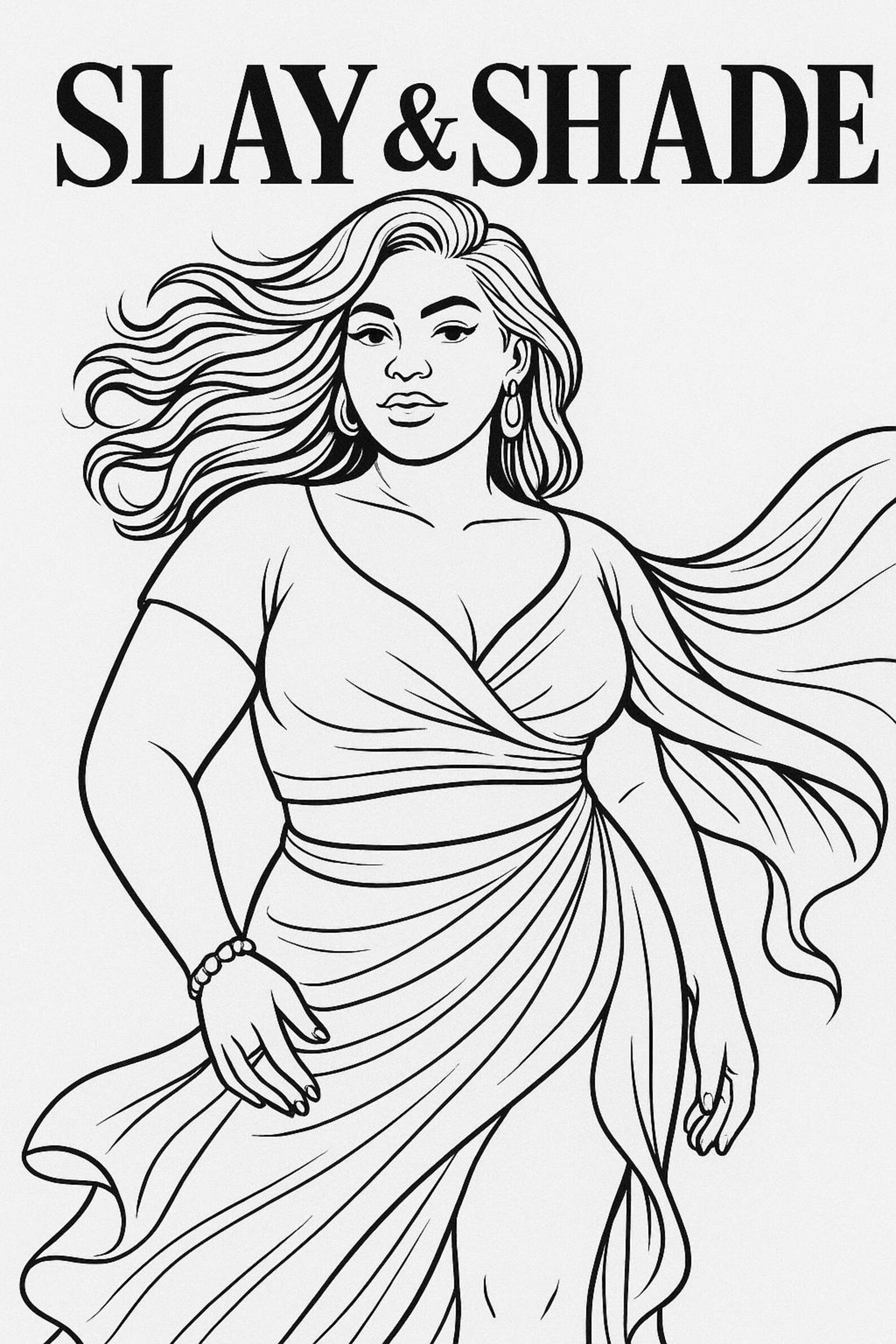 Slay & Shade: A Stylish Plus-size Coloring Book (digital Download) - Etsy