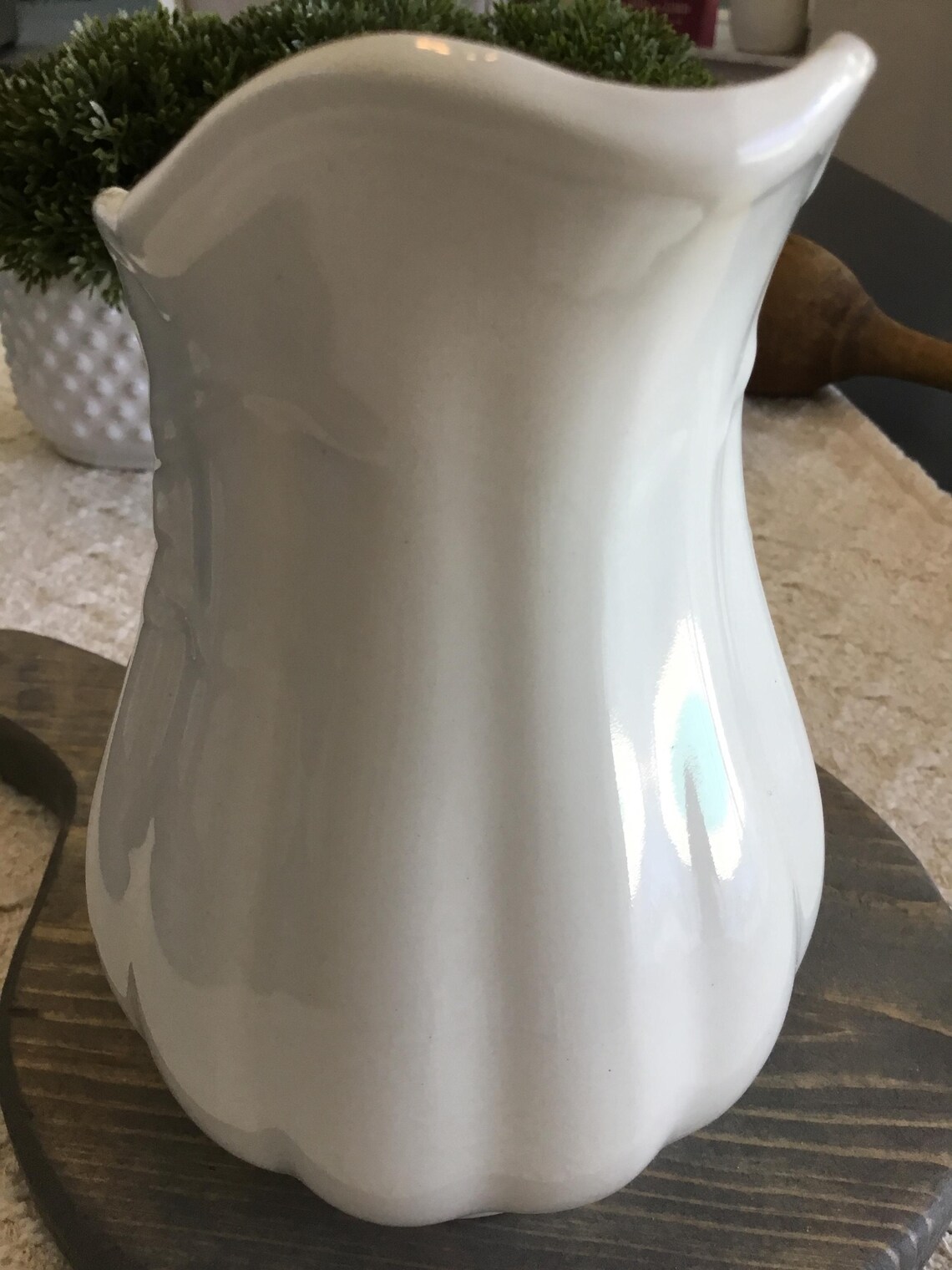 Vintage Ironstone Small Pitcher White Wheat England - Etsy