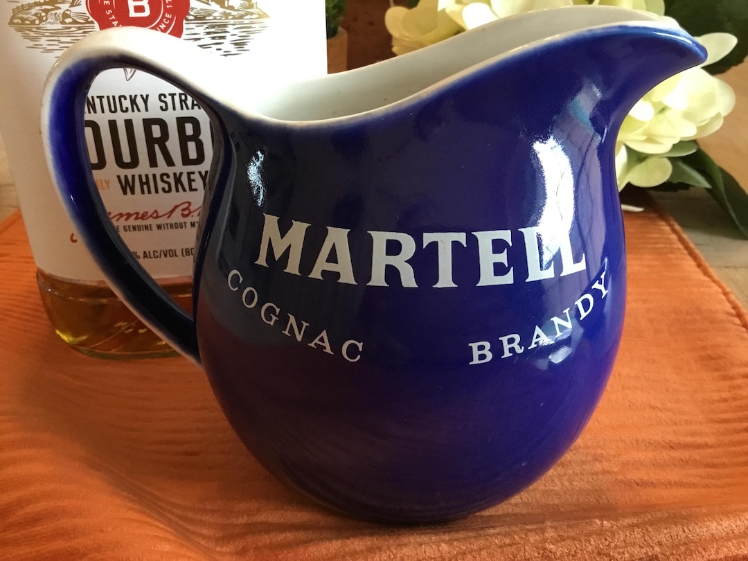 Martell Cognac Brandy Water Pitcher Blue England - Etsy