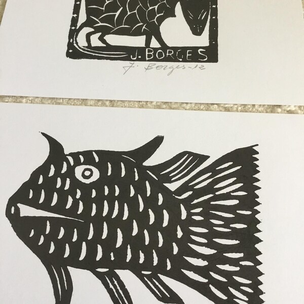 Fish Woodblock Print - Etsy